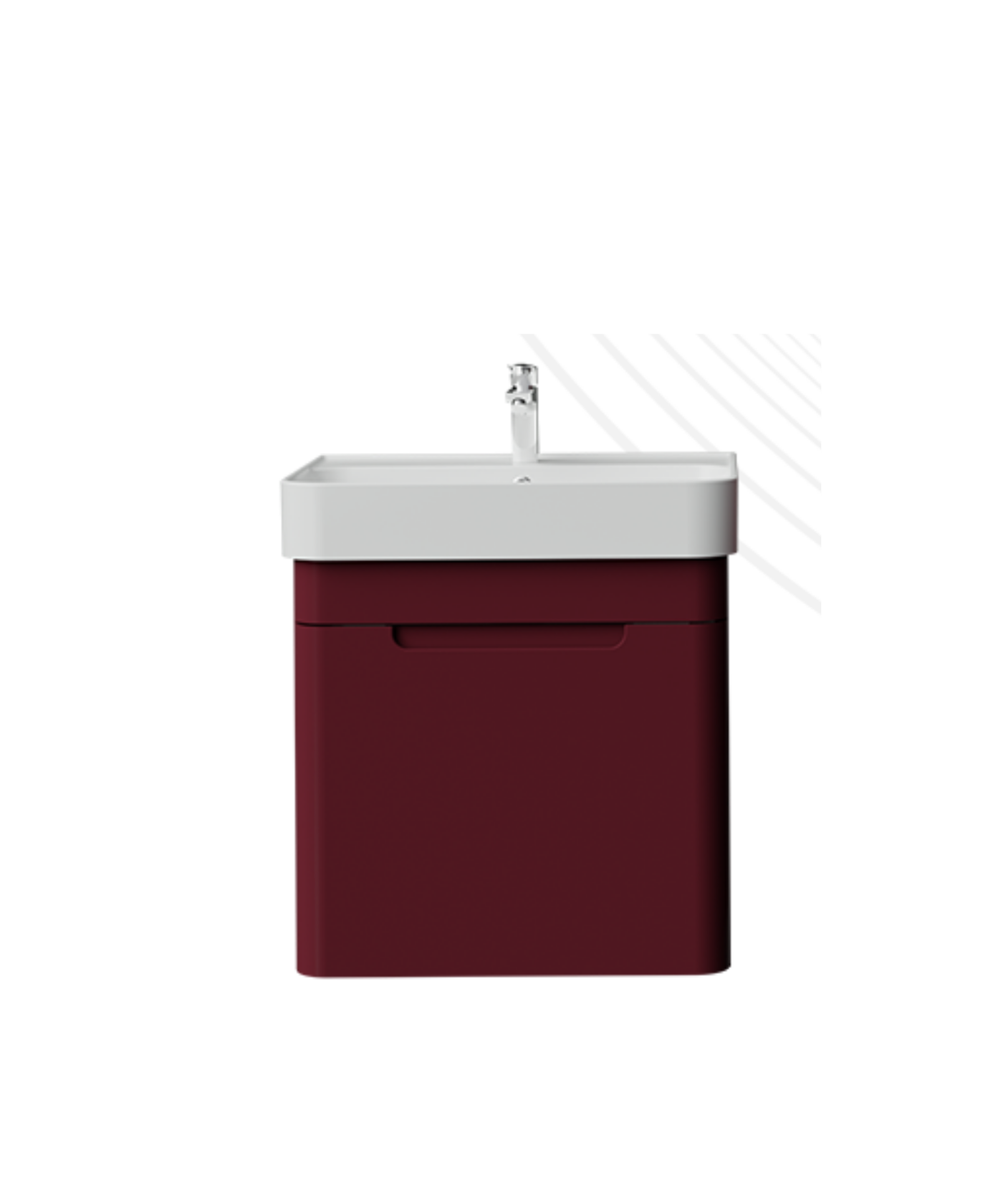 Creavit, Colorit Çekmeceli Lavabo Dolabı 60 cm, Berry