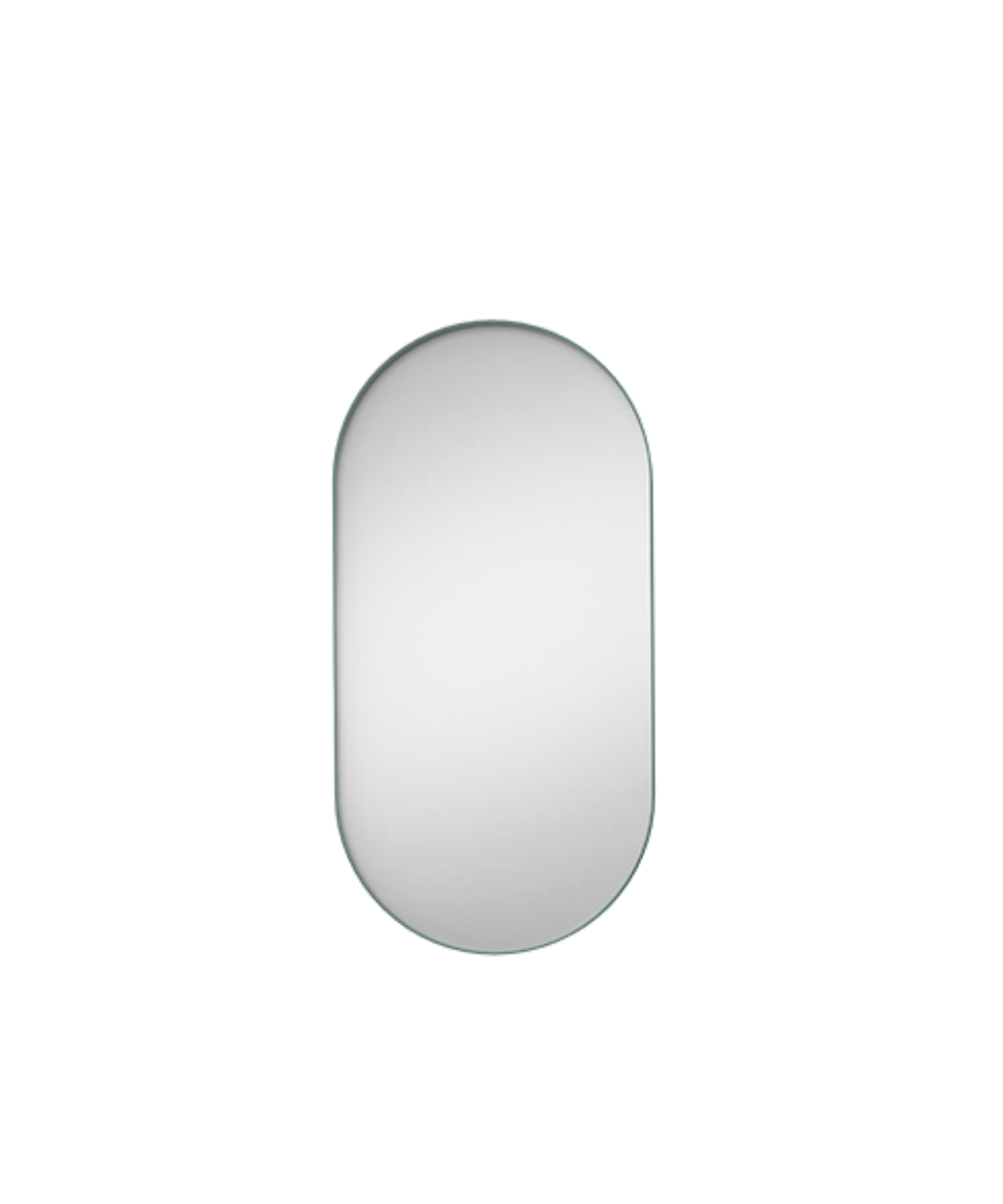 Creavit, Colorit Oval Mirror 40x80 cm, Nile Green