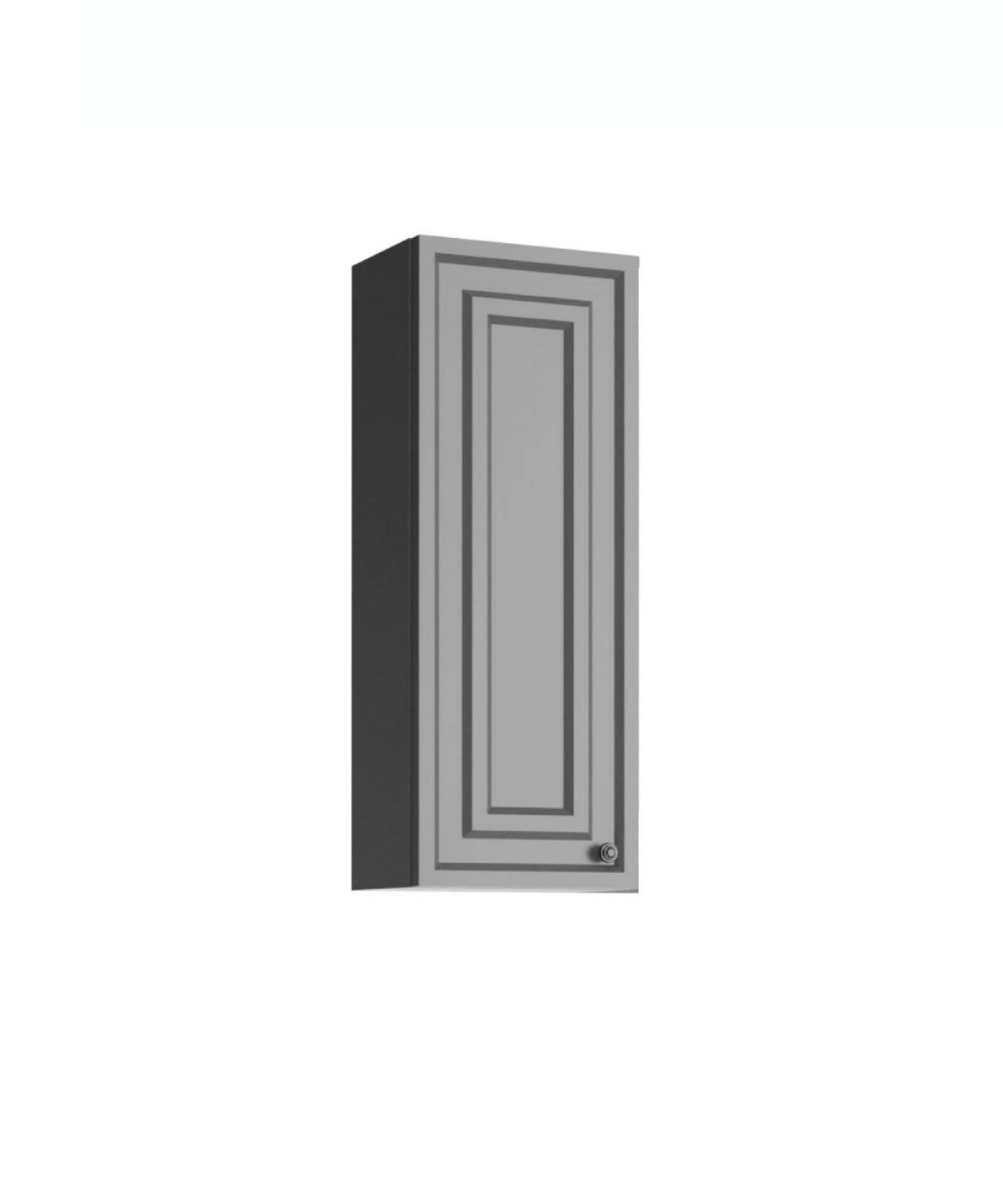 Creavit, Kayra Mirror Side Cabinet 30cm, Matte Gray
