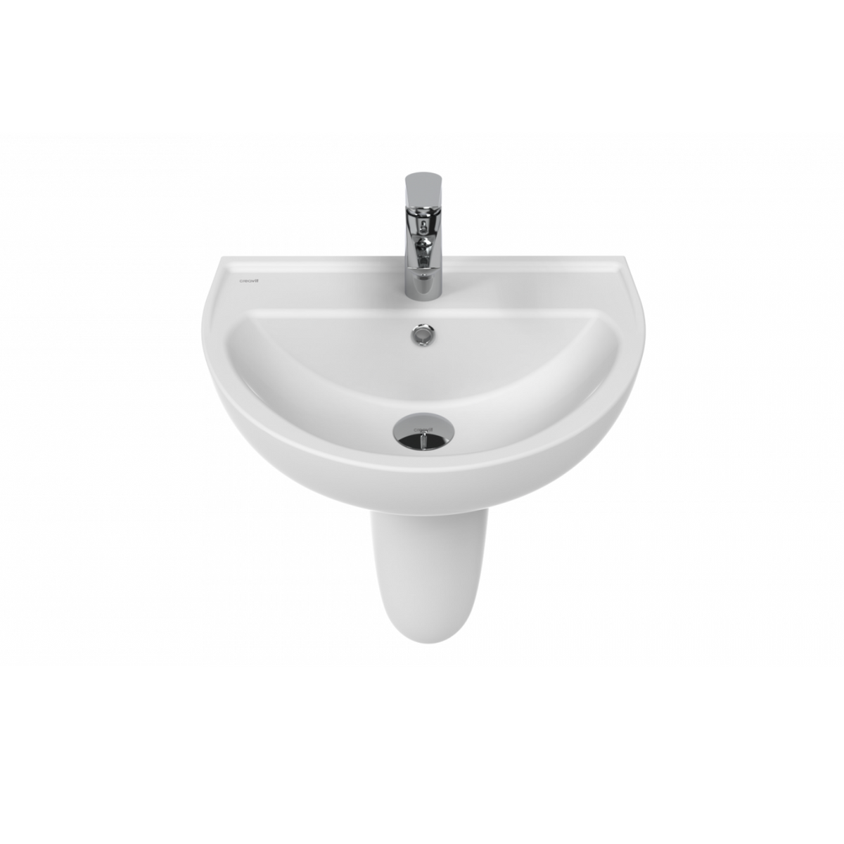 Creavit, Oval Sink 40*50 cm, Wall Mounted White