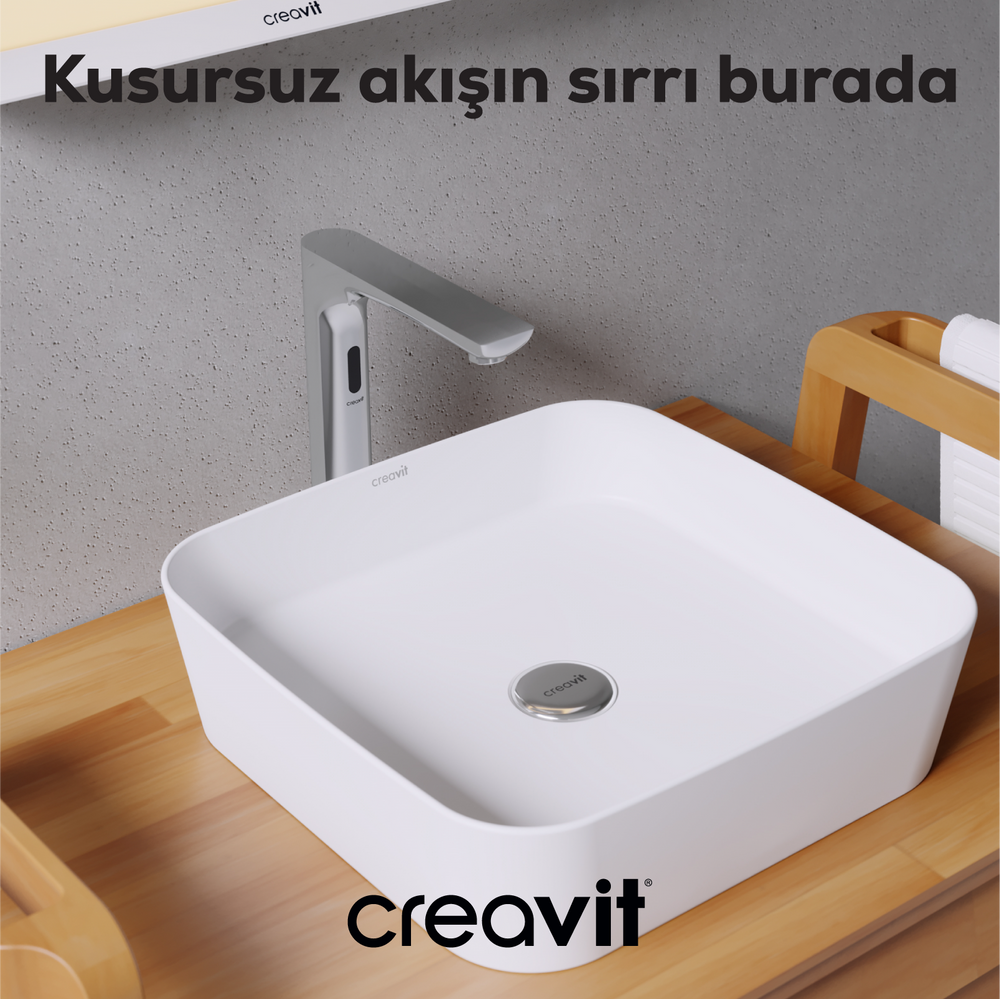 Creavit, Sink Siphon Head 76 mm, Overflow