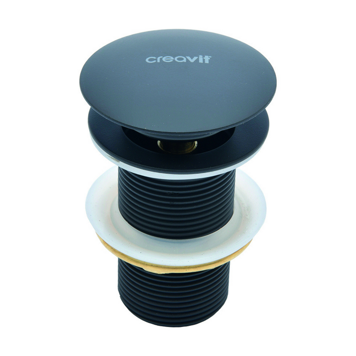 Creavit, Pop-Up Sink Siphon Head, Overflow-Free Matte Black