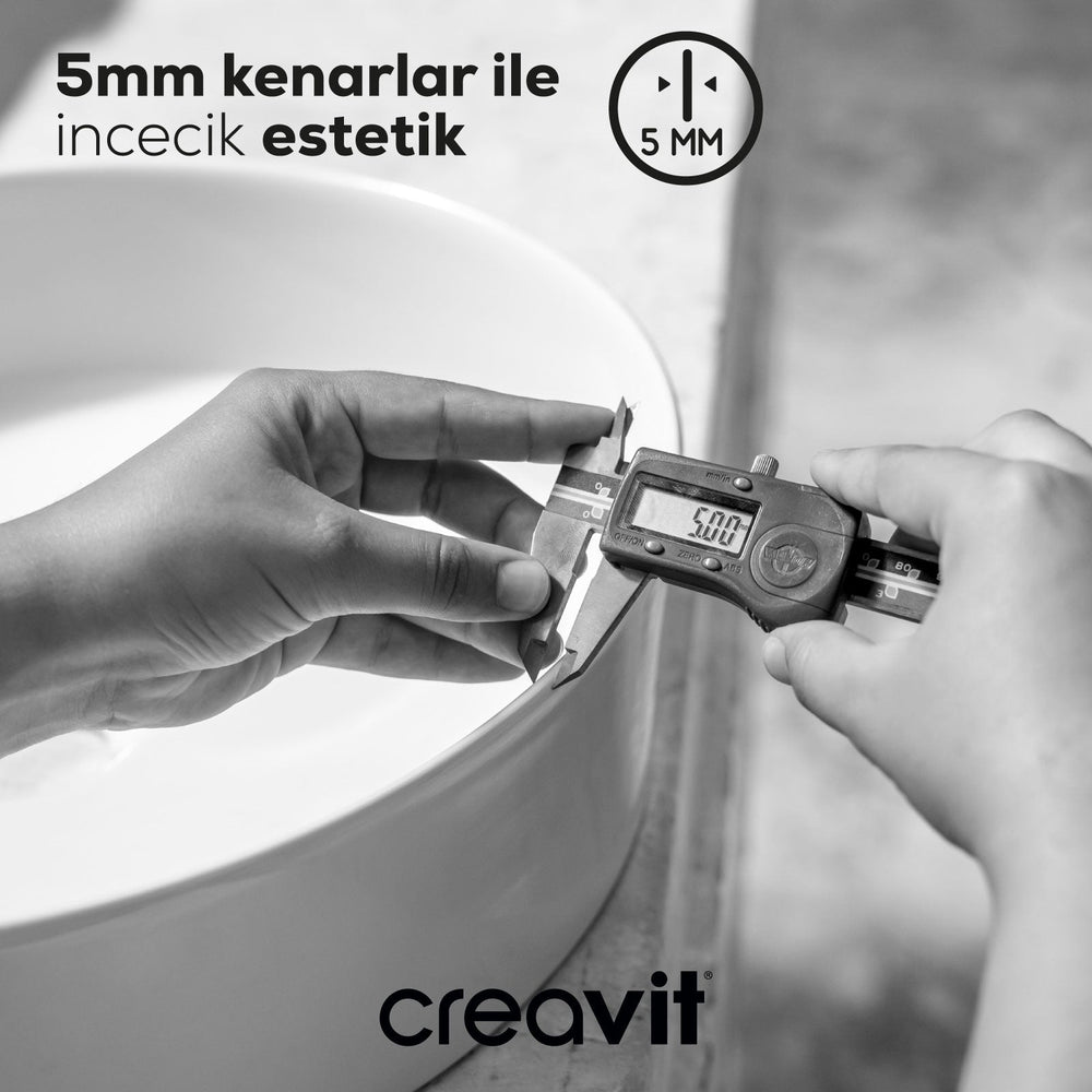Creavit, Loop 45cm Masa Üstü Çanak Lavabo, Beyaz