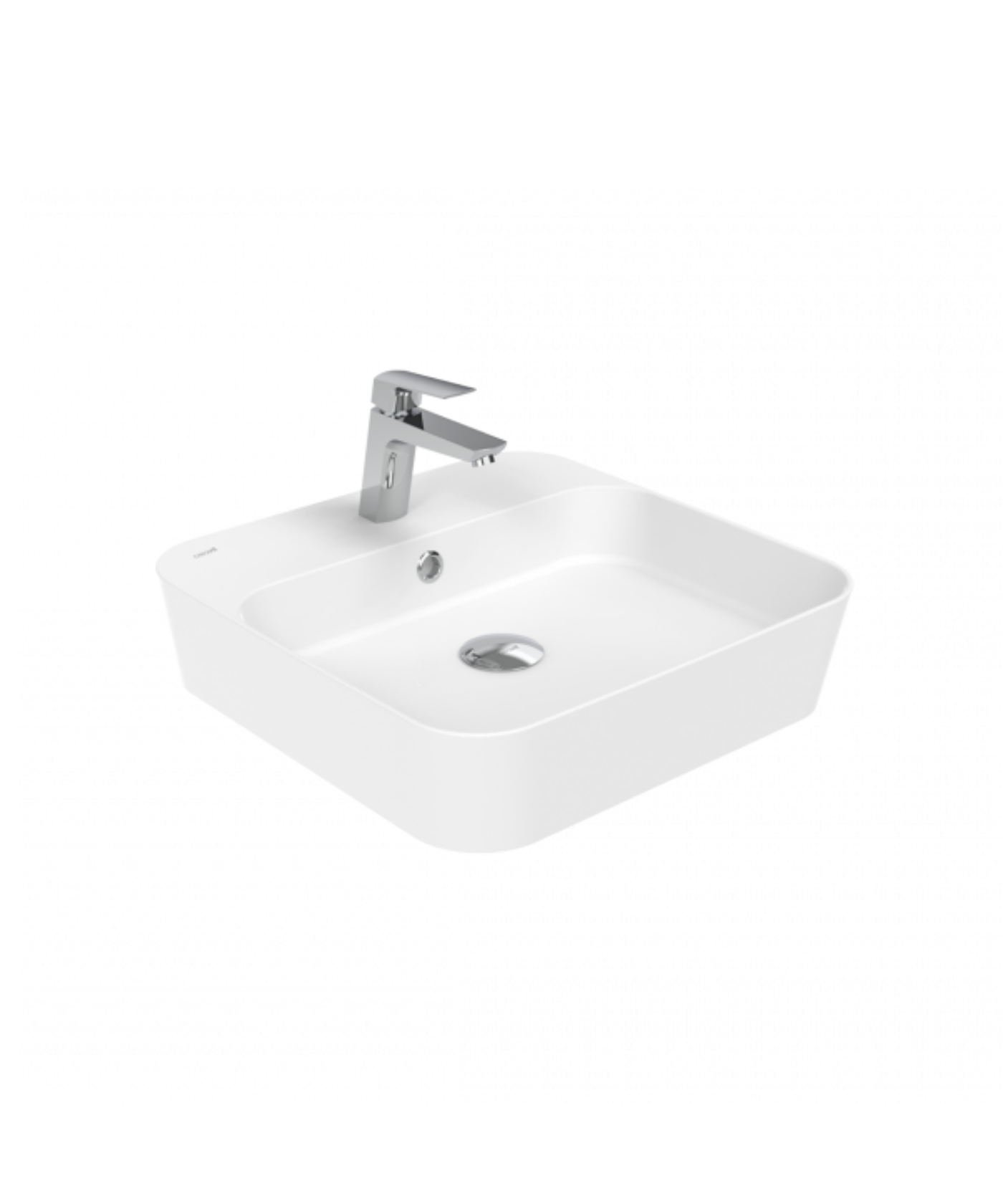 Creavit, Loop Kare Çanak Lavabo 45 cm, Beyaz