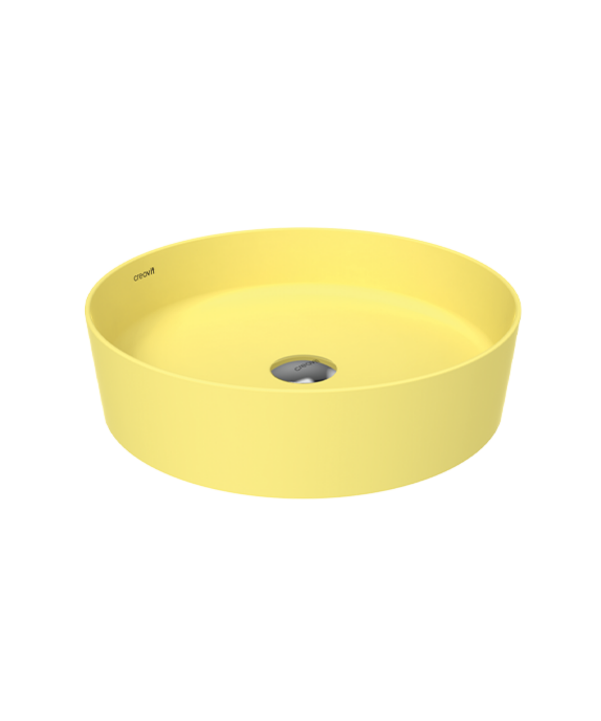 Creavit, Loop Yuvarlak Çanak Lavabo Ø45 cm, Extra Limon Çiçeği